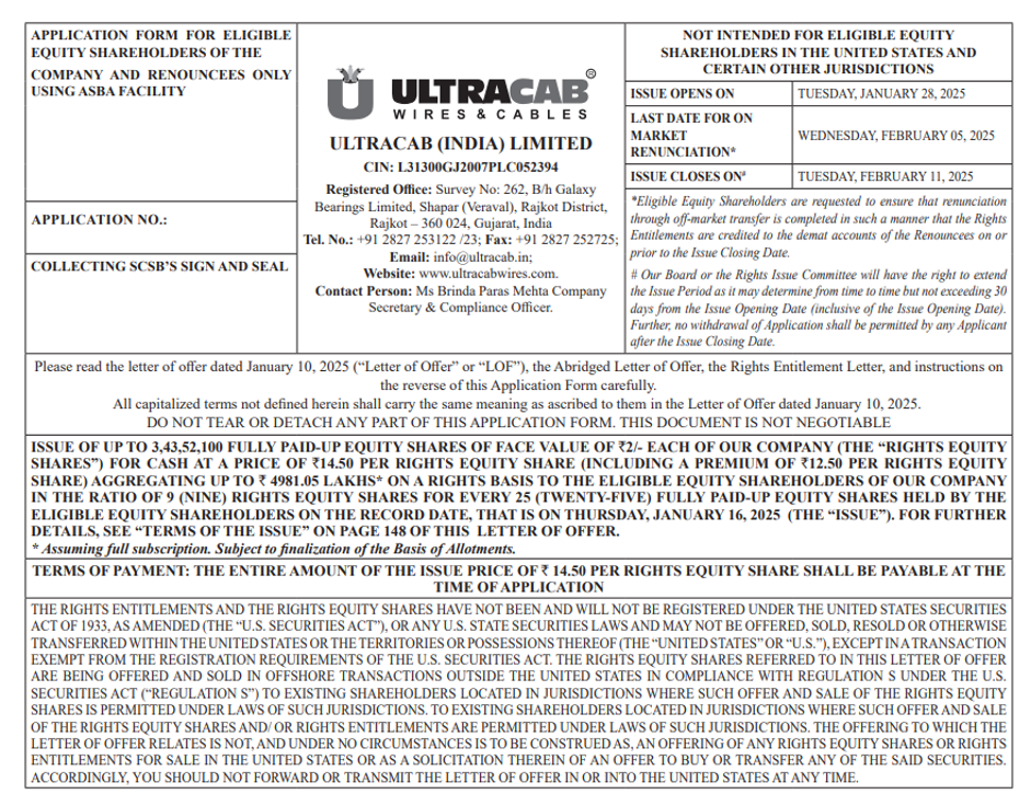 Rights Issue Offer Letter Format, Key Sections & Investor