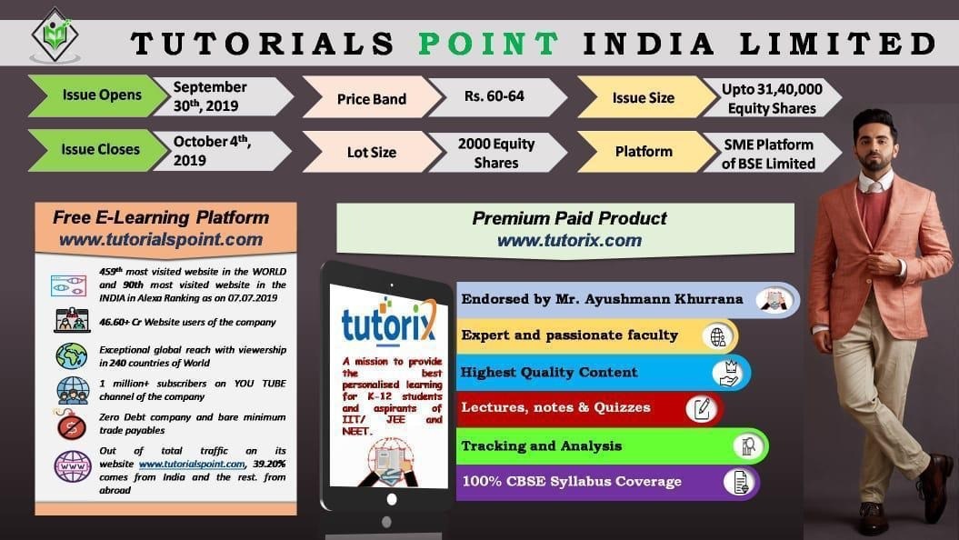 Tutorials Point IPO Date, Price, GMP, Review, Details