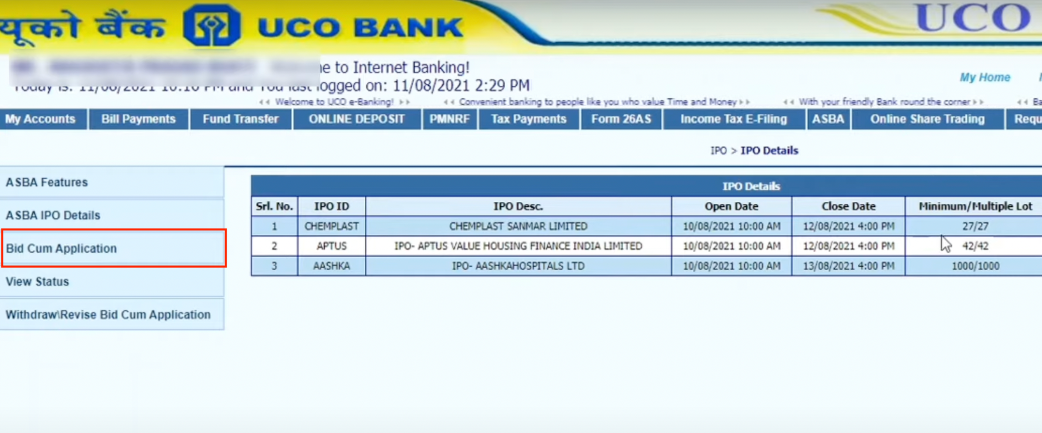 How to Apply IPO through UCO Bank?